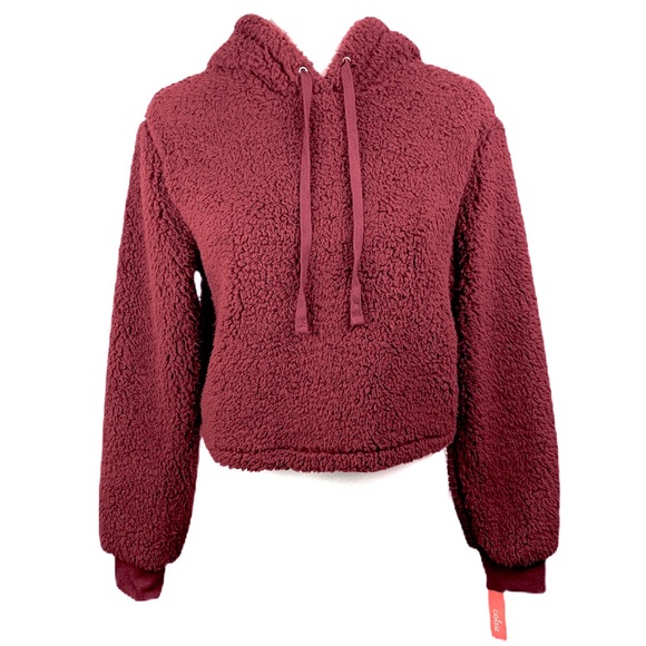Colsie | Tops | Nwt Colsie Sherpa Cropped Loungewear Hoodie Sweatshirt ...